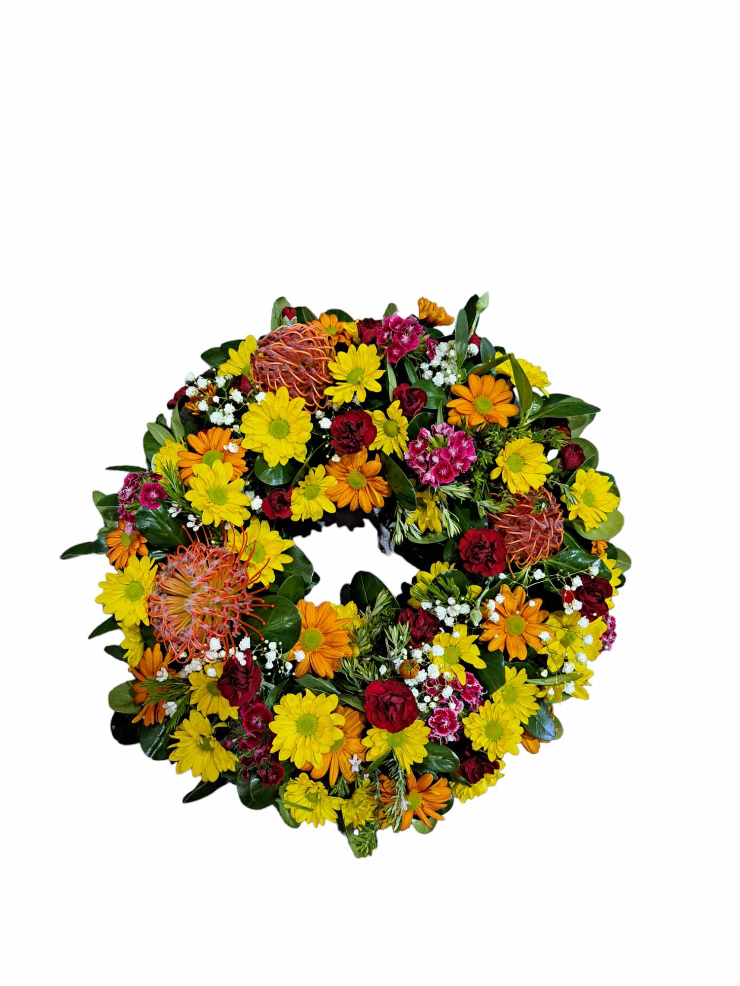 Funeral Wreath Bright – Victoria's Flowers & Gifts